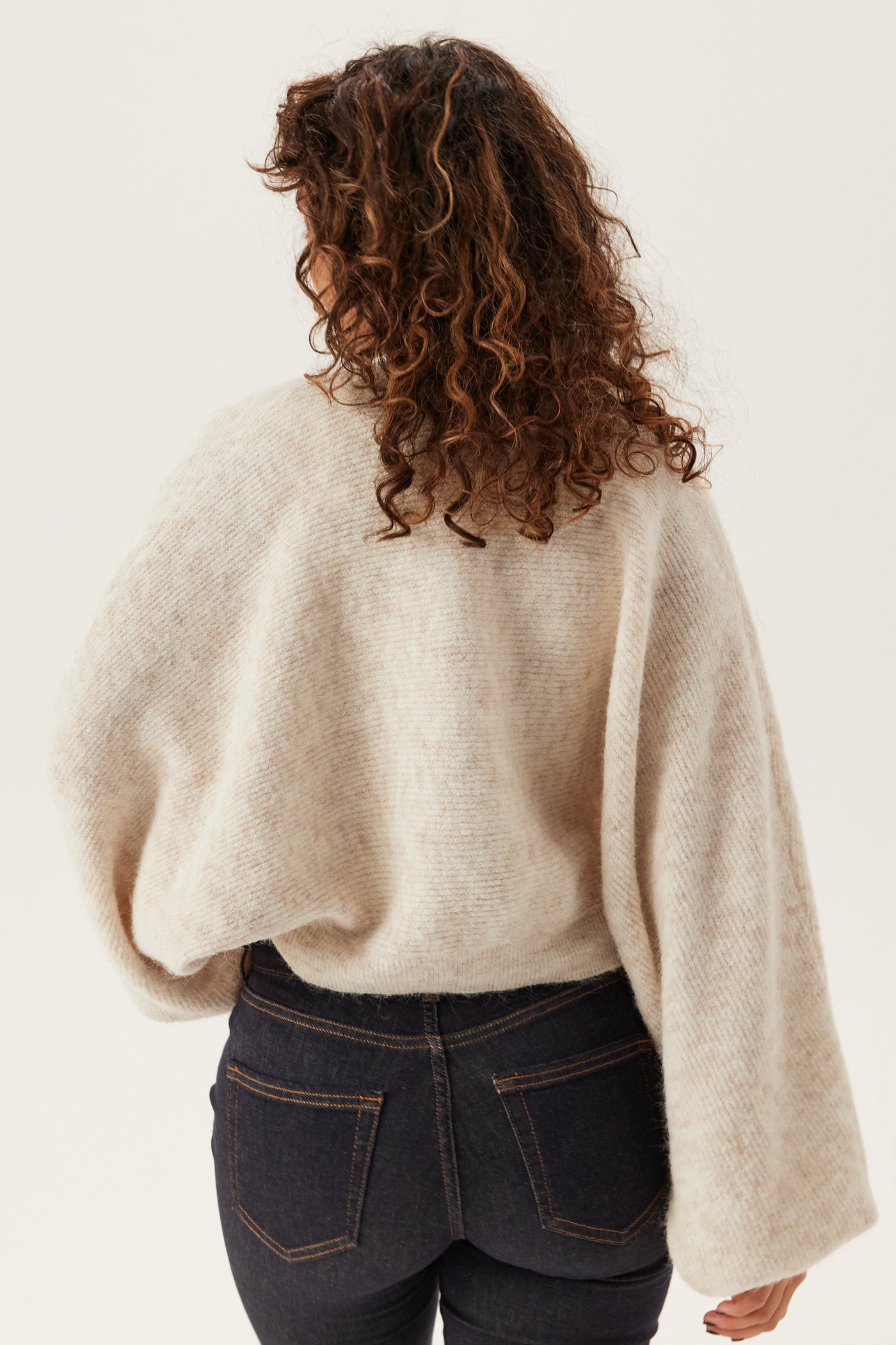 Bubbleroom - BUBBLEROOM - Knitted Bolero Light beige/Melange