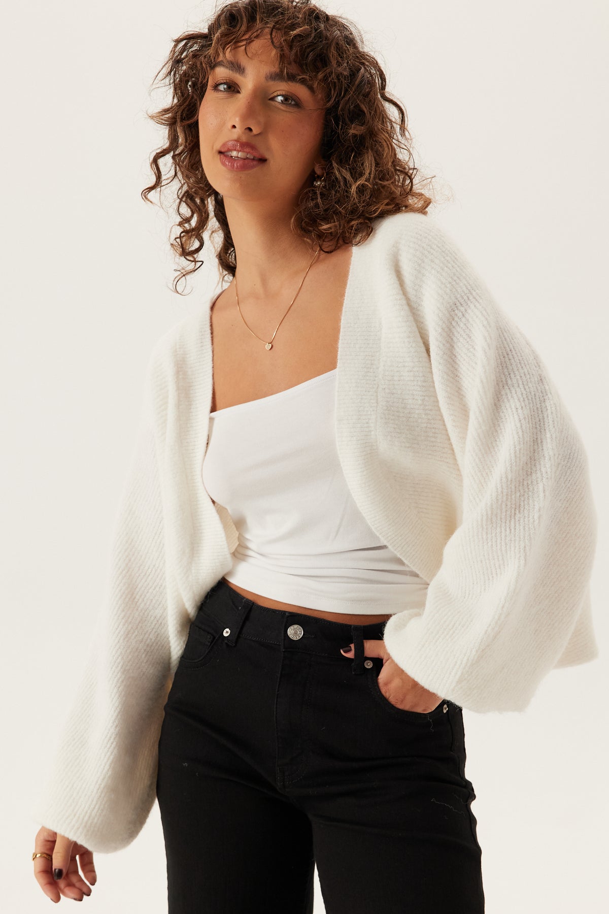 Bubbleroom - BUBBLEROOM - Knitted Bolero White