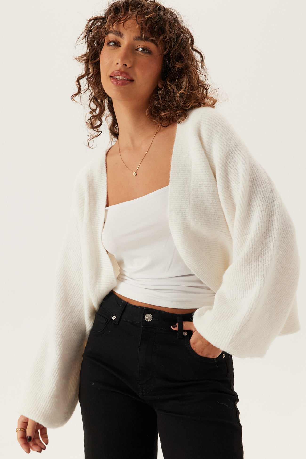 Bubbleroom - BUBBLEROOM - Knitted Bolero White