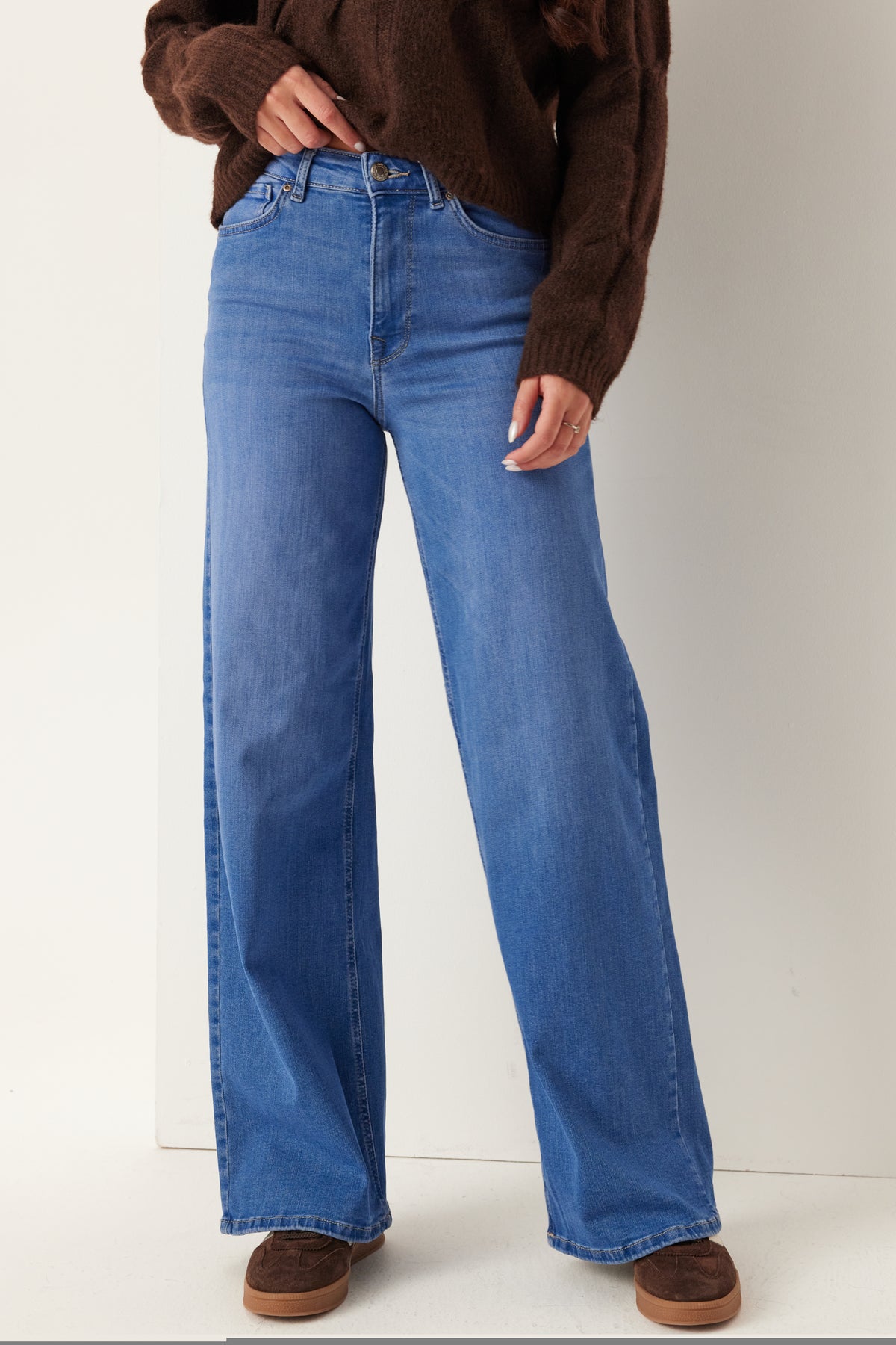 Only - ONLY - Onlmadison Blush Hw Wide Dnm Special Bright Blue De