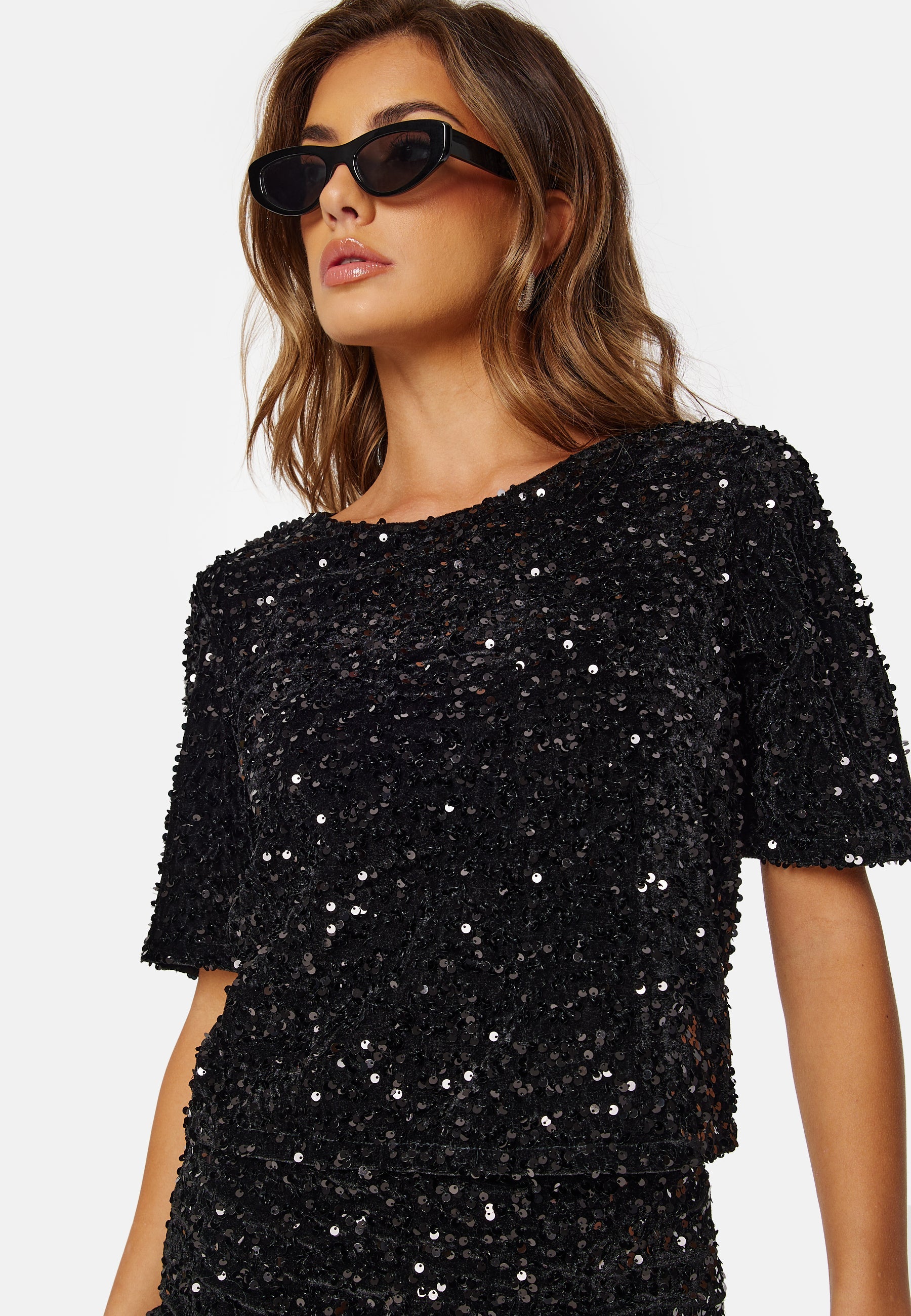Pieces – Kam SS Top – Black – Black