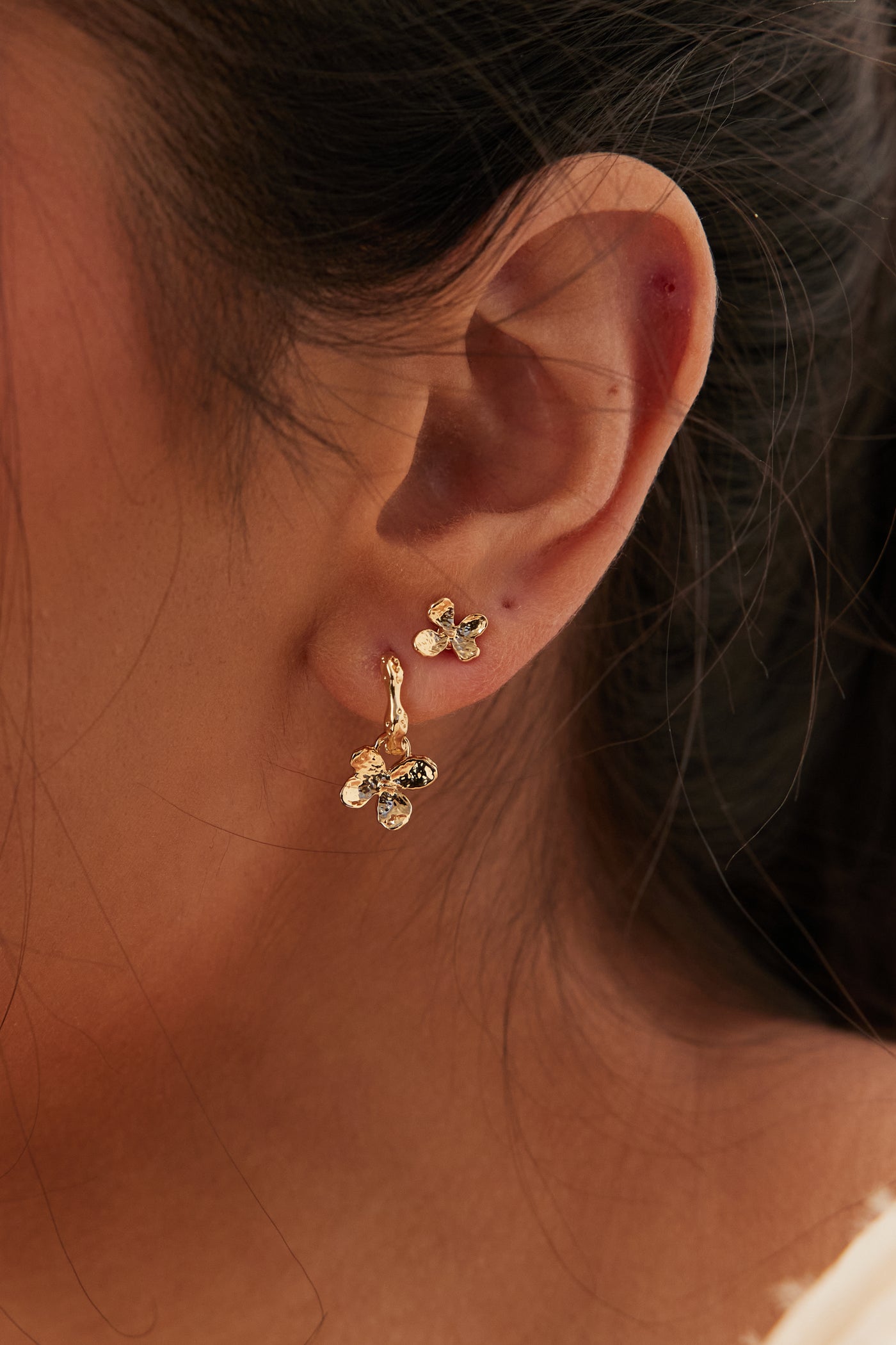 Pilgrim - Pilgrim - Ajani Earrings 2-in-1 Set, Gol Gold