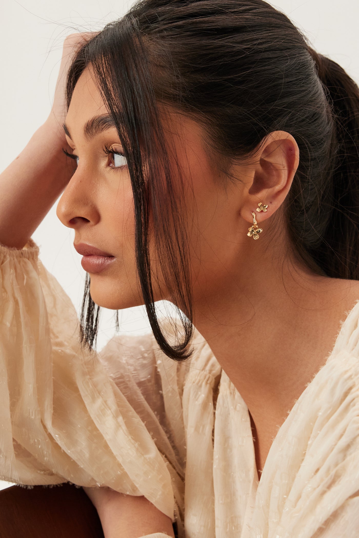 Pilgrim - Pilgrim - Ajani Earrings 2-in-1 Set, Gol Gold