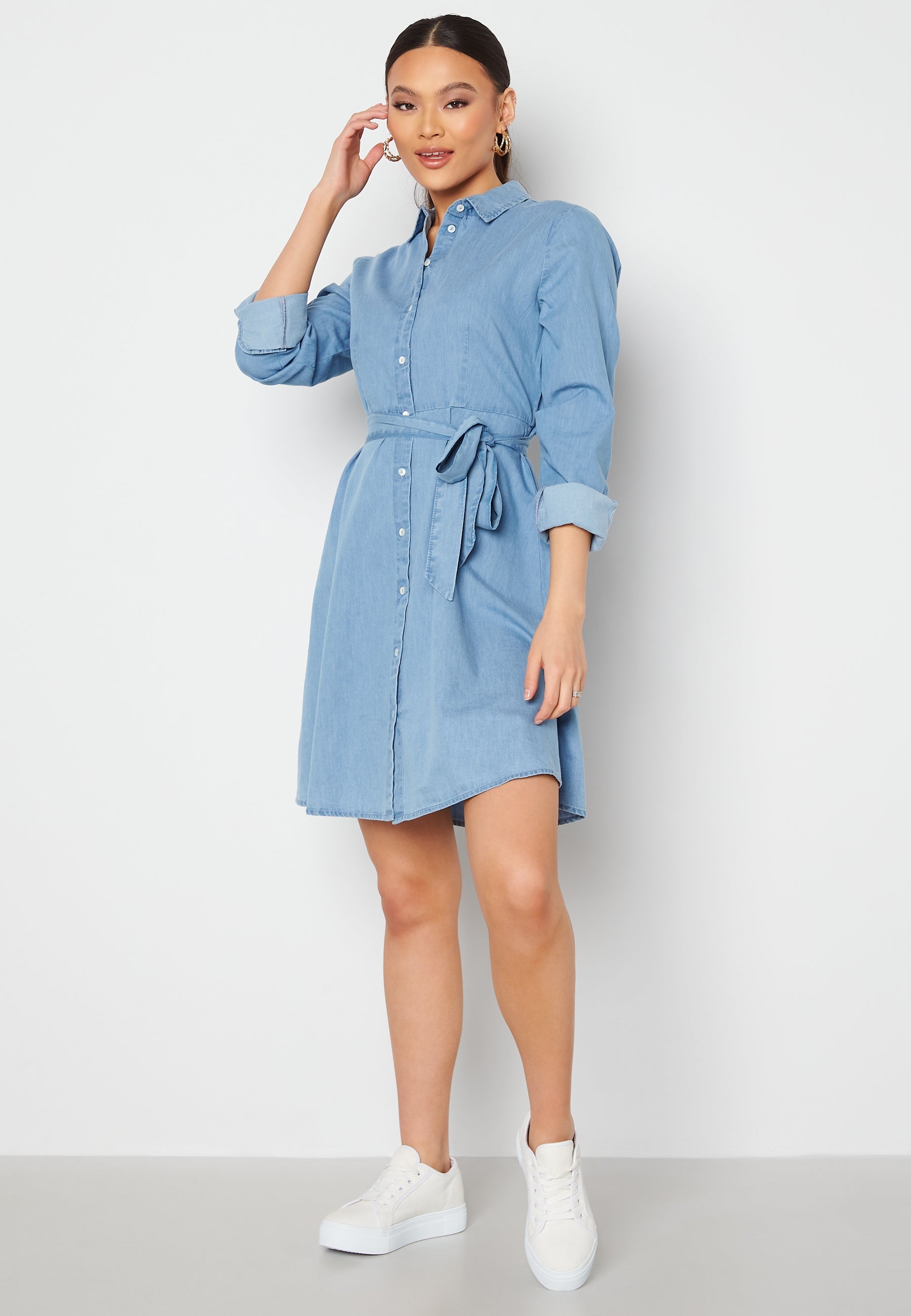 Selected – Tammy LS Short Shirt Dress – campaign-outlet – Blue
