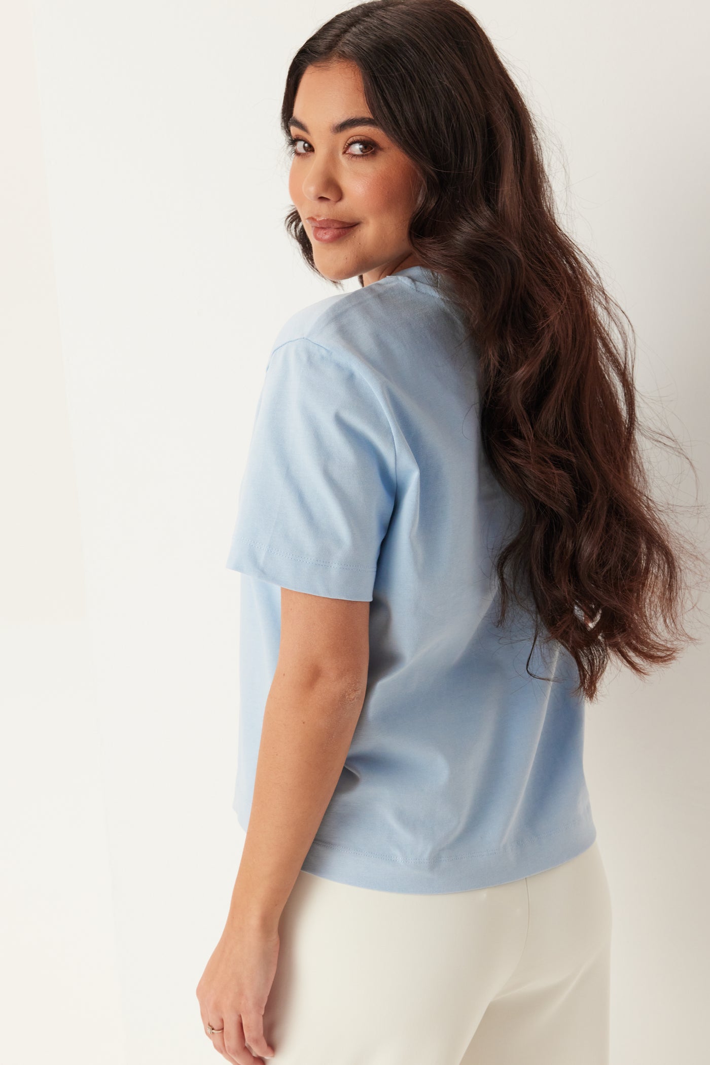 Selected - SELECTED - Slfessentail Boxy Tee Cashmere Blue