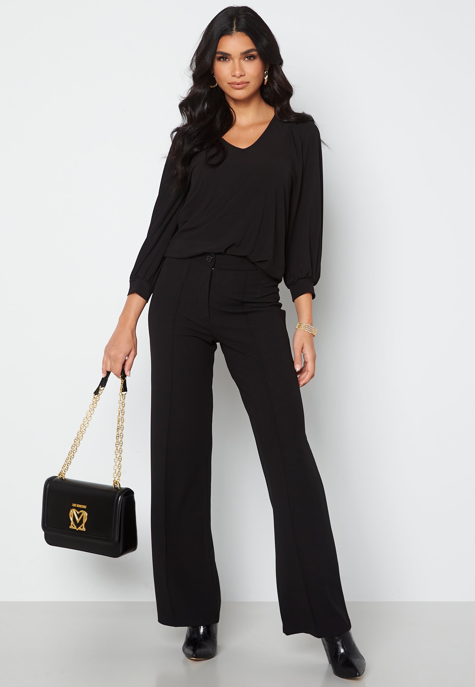 Vero moda – Boletta 3/4 Top – Basic tops – Black